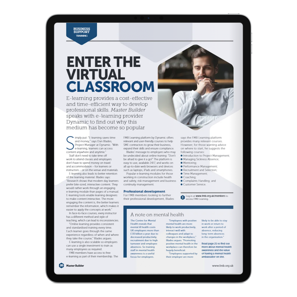 The benefits of elearning in the construction industry - Dynamic